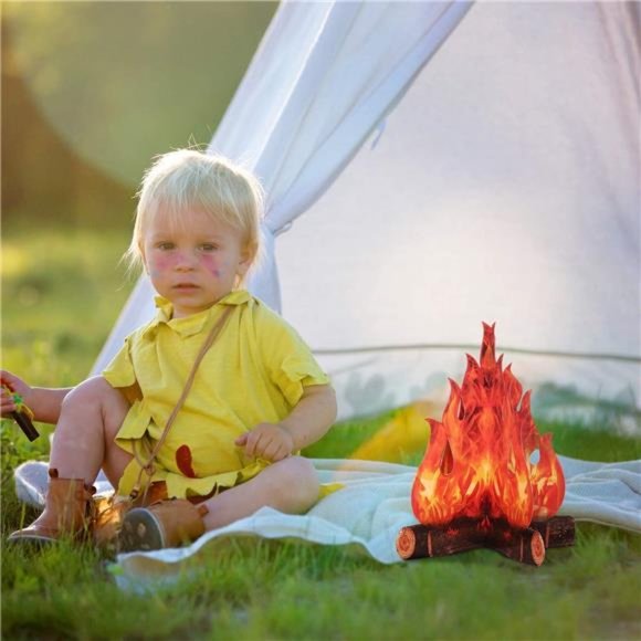 Accents | 3d Decorative Cardboard Campfire Centerpiece Artificial Fire ...